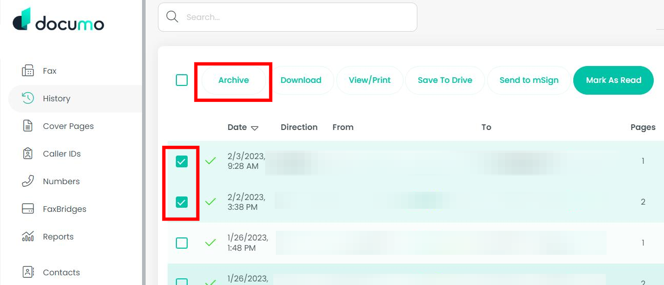How to Delete a Fax – Documo