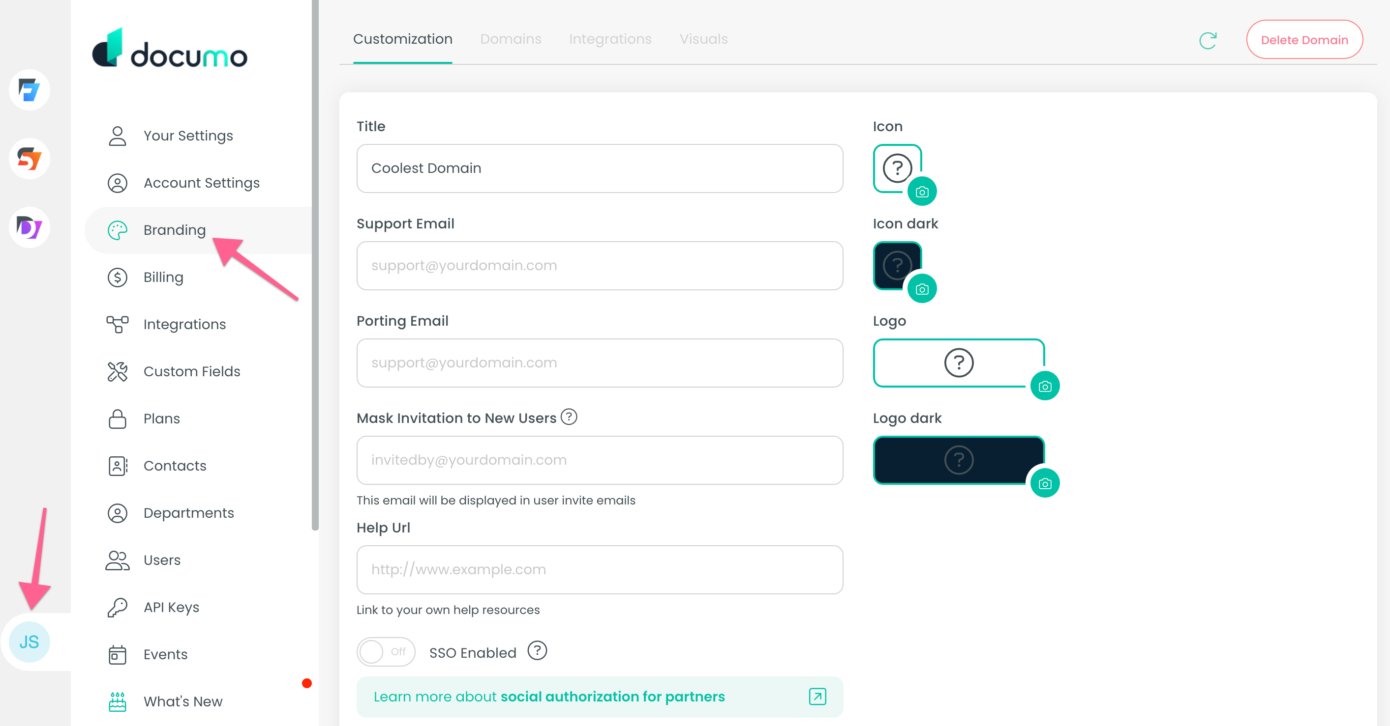 Branding and Domain Setup – Documo
