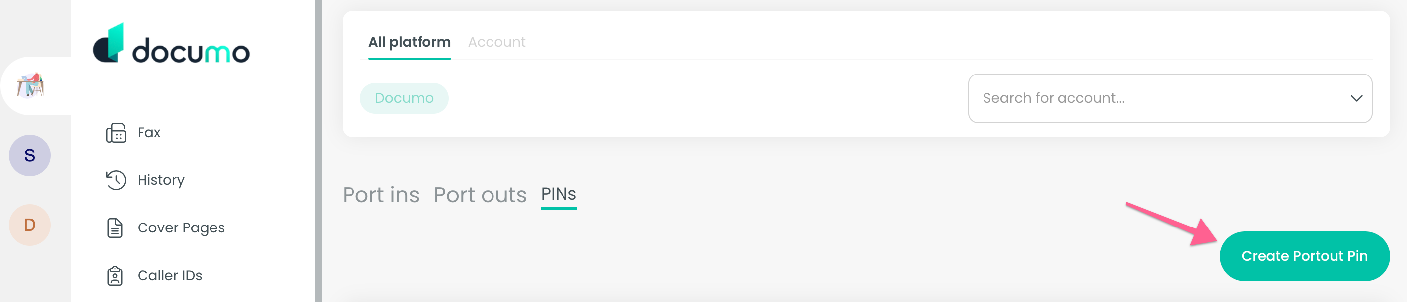 Port Out PINs – Documo