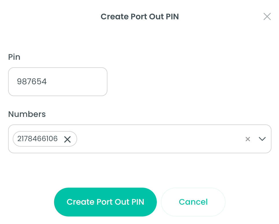 Port Out PINs – Documo
