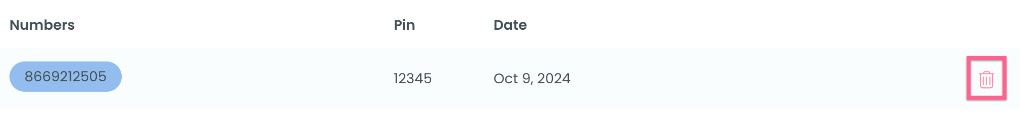 Port Out PINs – Documo