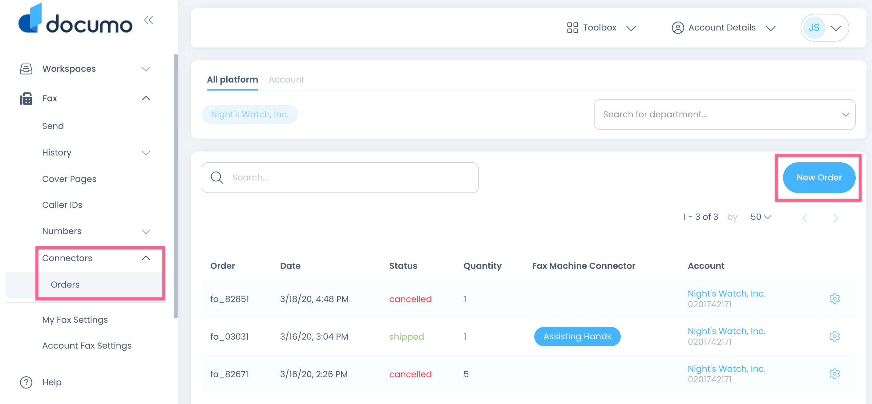 How To Order Fax Machine Connectors – Documo