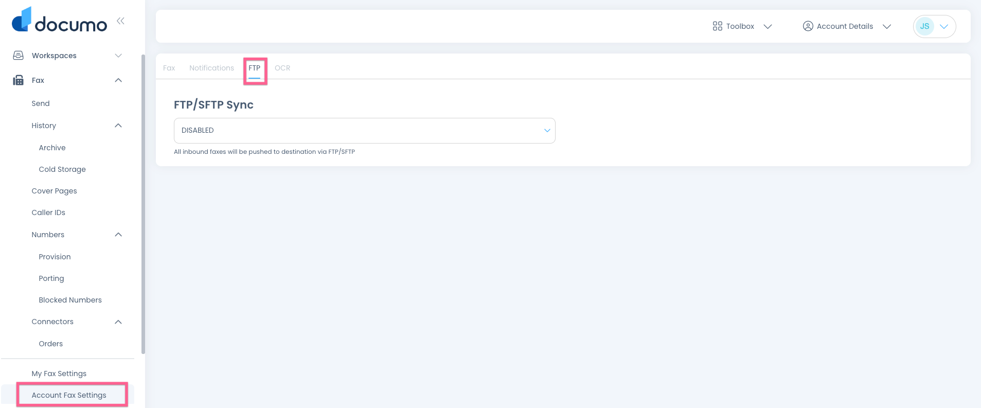 Receiving Inbound Faxes – Documo