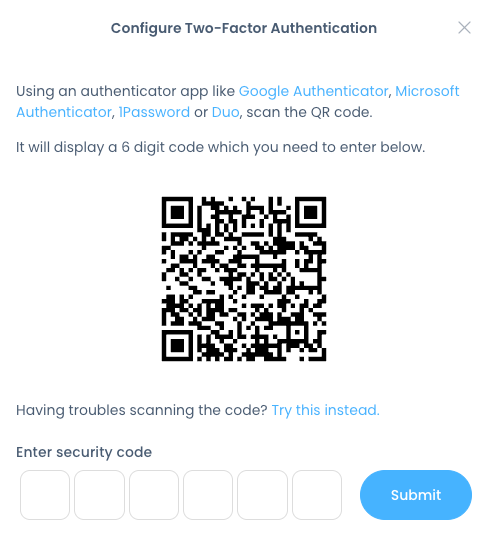 Configuring Two-Factor Authentication – Documo